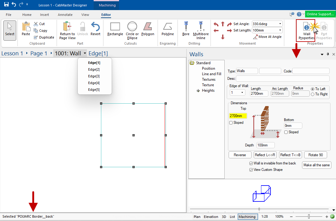 Wall Reposition and Resizing